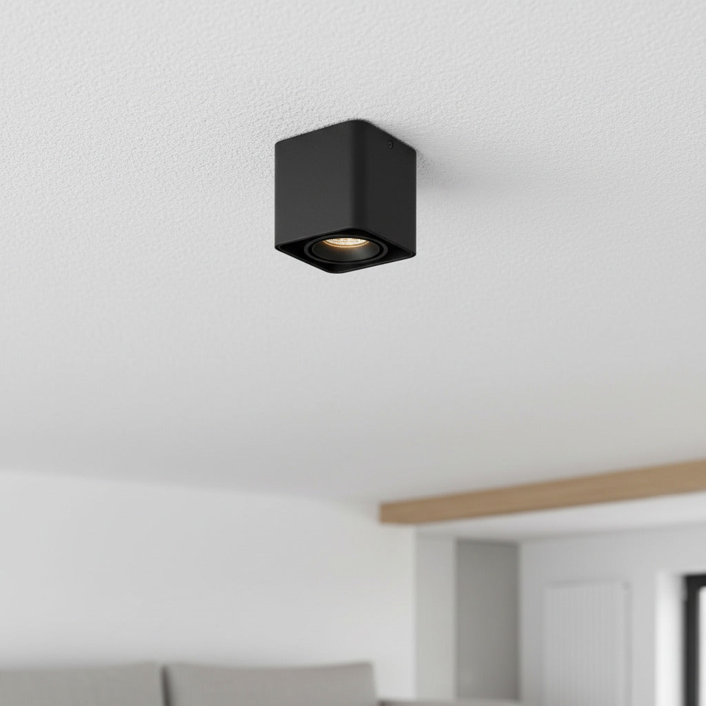 9 Watt Black Square Surface Mount Downlight